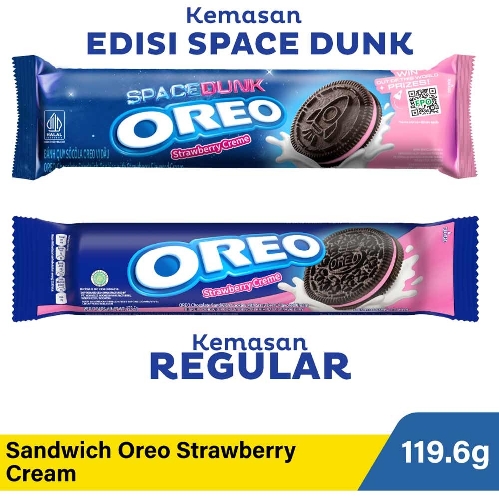 Jual OREO SANDWICH STRAWBERY CREME 110.4g | Shopee Indonesia
