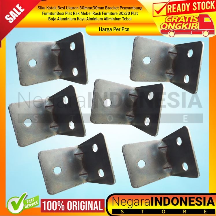 Jual Siku Kotak Besi Ukuran 30mmx30mm Bracket Penyambung Furnitur Besi ...