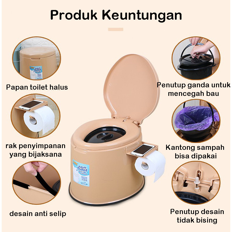Jual WC Duduk Portable Toilet Duduk Portable Kloset Jongkok Pispot ...