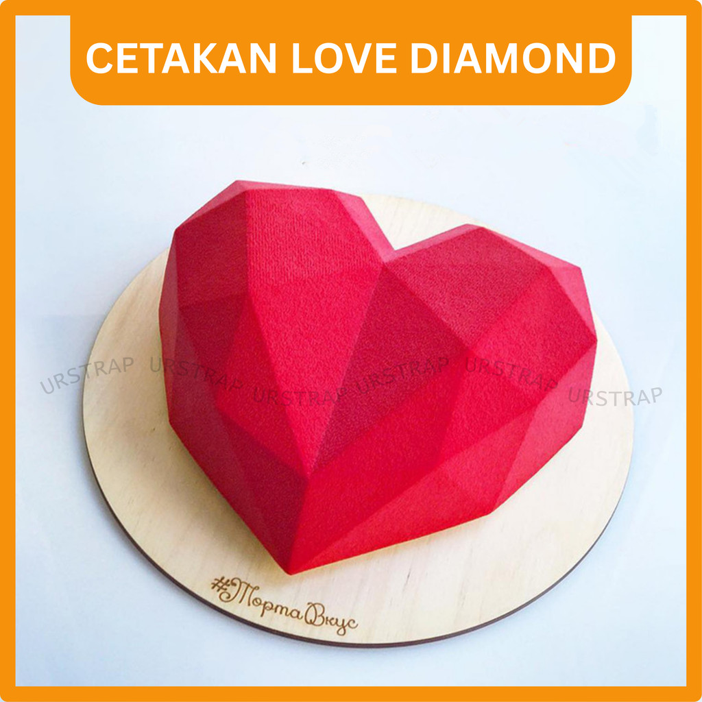 Jual Cetakan mirror cake / Cetakan kue bentuk Love DIAMOND / Loyang kue ...