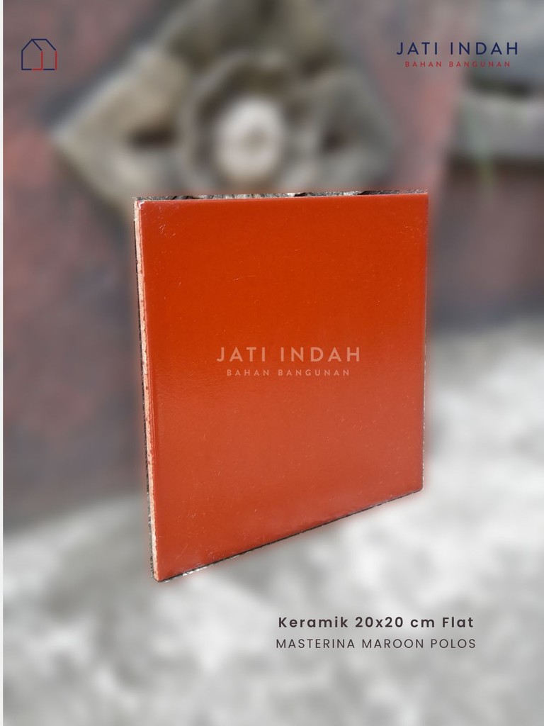 Jual PROMO! Keramik 20x20 cm Merah Maroon Polos | Keramik Lantai ...