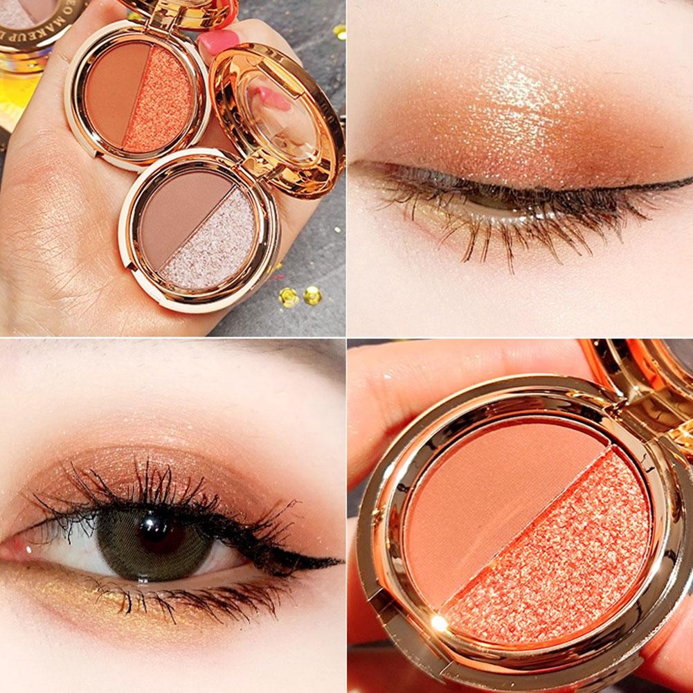 Jual 【TERSEDIA & COD】Palet Eyeshadow Gloss Tinggi Dua Warna Labu Oranye ...