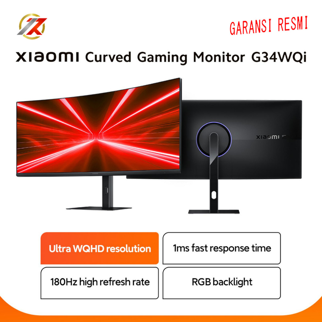 Jual XIAOMI G34WQi WQHD 34 Inch Ultrawide Curved Gaming Monitor Ultra ...