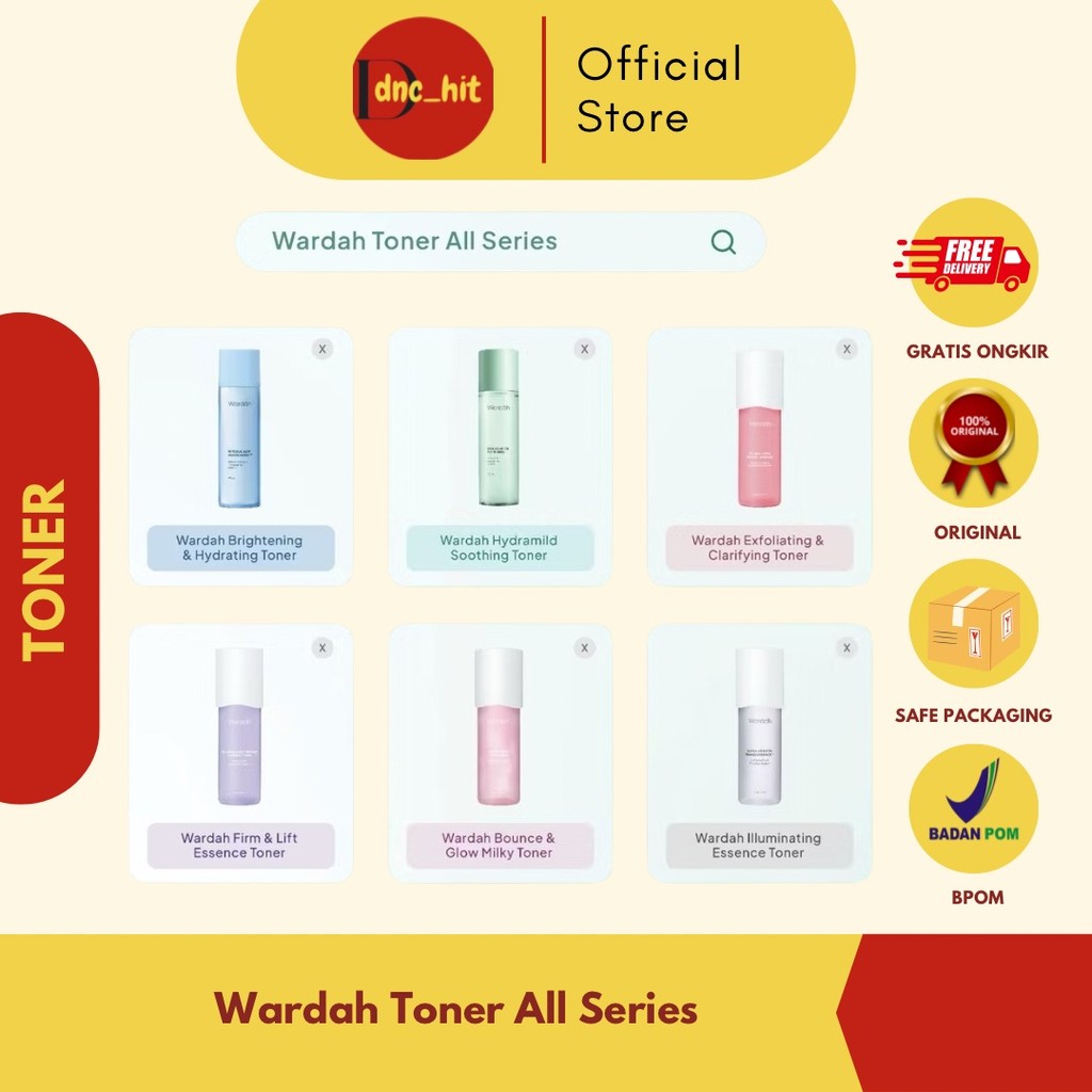 Jual Wardah Toner All Series - Acnederm, Lightening, Illuminating ...
