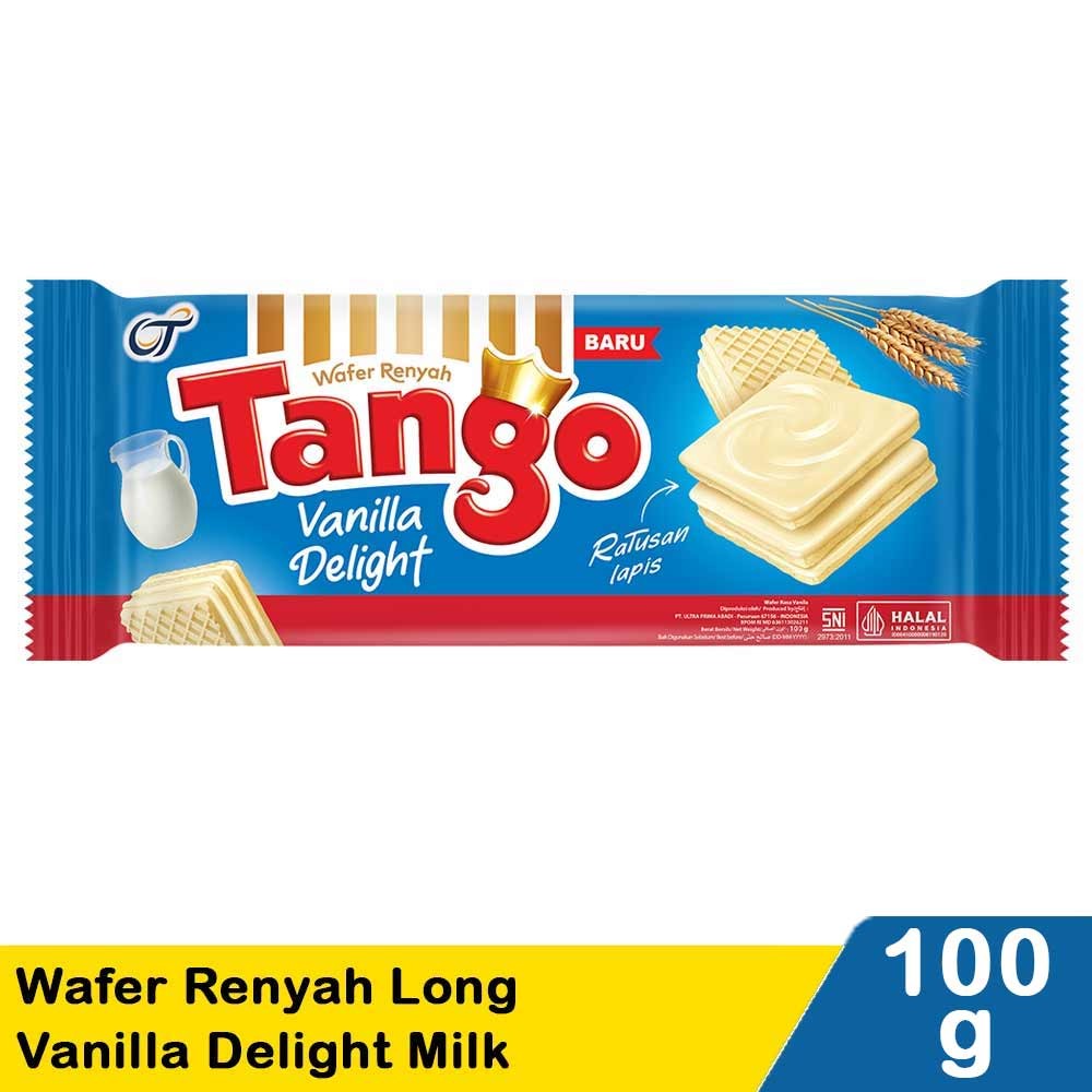 Jual TANGO WAFER LONG VANILLA MILK 110/100g | Shopee Indonesia