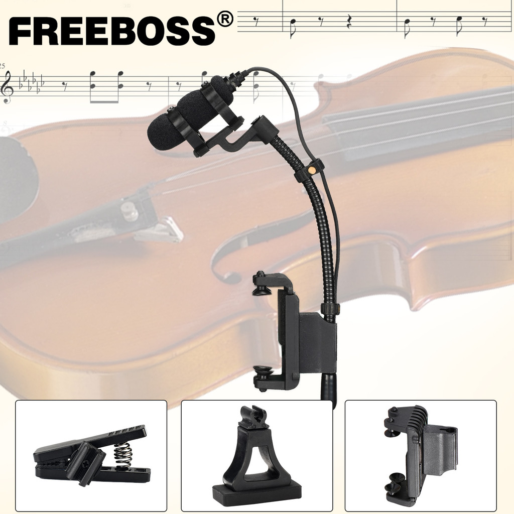 Jual Professional 3 Pin 4 PIN XLR Violin Microphone 3.5mm Portable ...