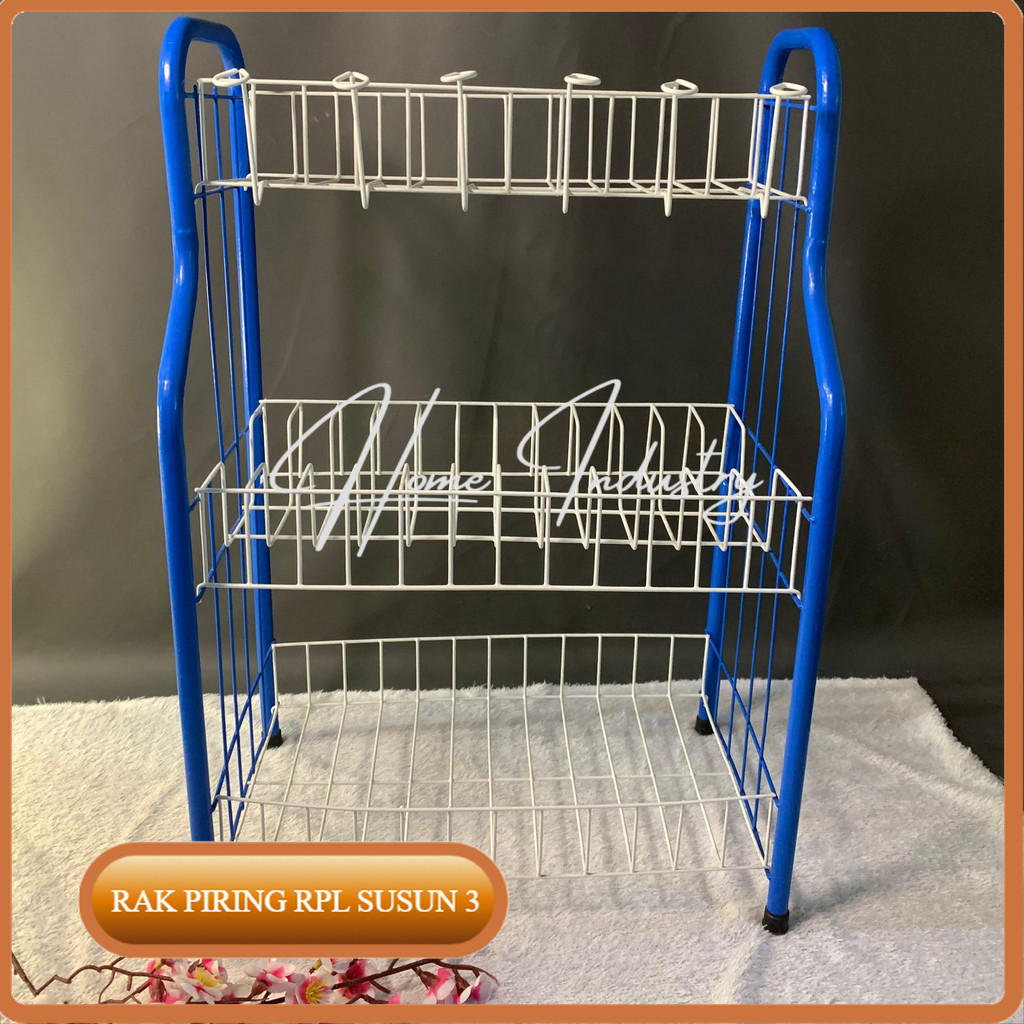 Jual Rak piring Rpl random susun 3/Rak besi kokoh/Rak piring wastafel ...