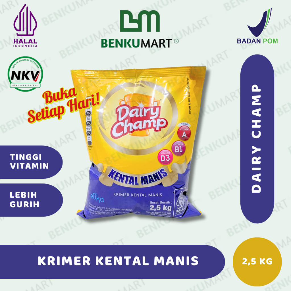 Jual Dairy Champ Susu Krimer Kental Manis (2,5 Kg) | Kemasan Bantal ...