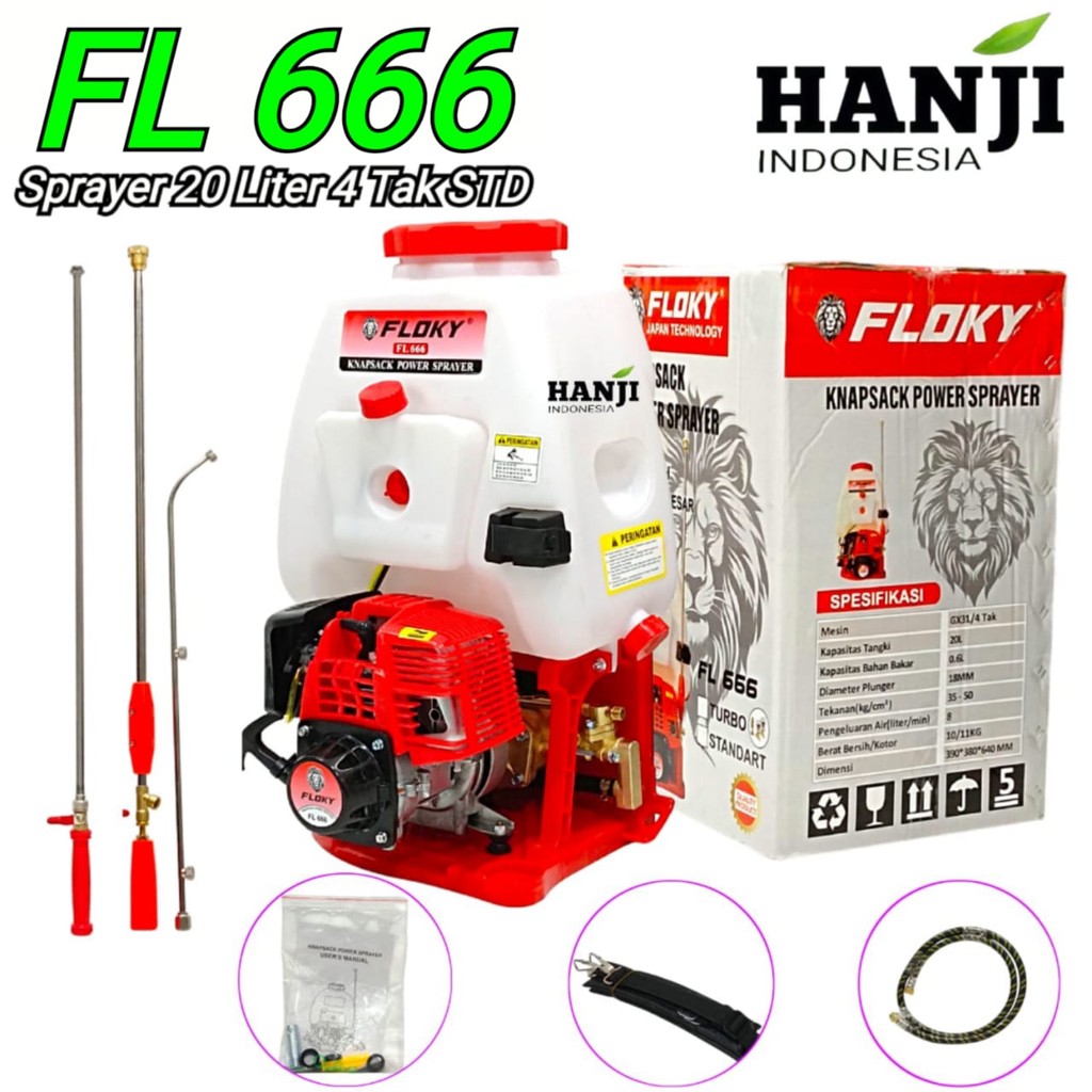 Jual Mesin semprot hama gendong 20 Liter 25 Liter STANDAR TURBO 4Tak knapsack power sprayer ...