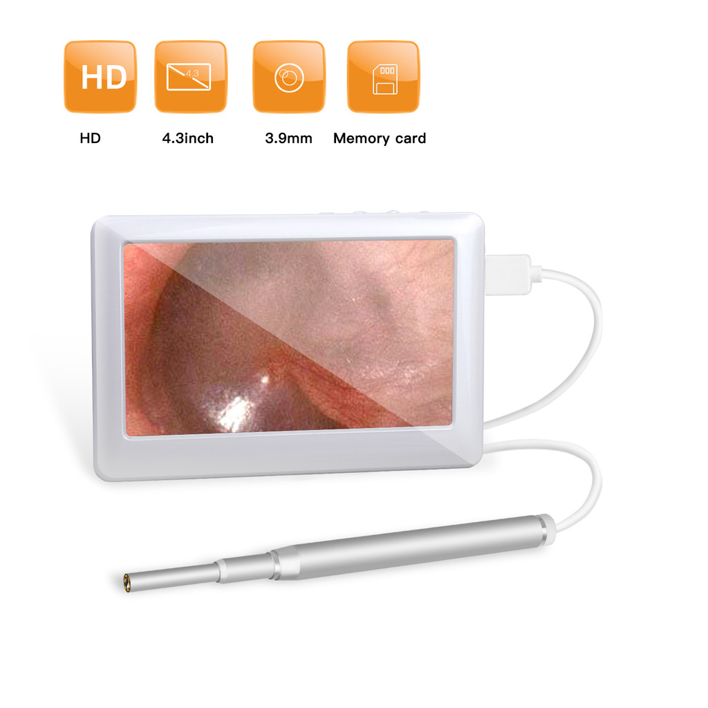 Jual 4.3Inch 2MP 3.9mm EarPick Endoscope Camera Ear Wax Removal ...