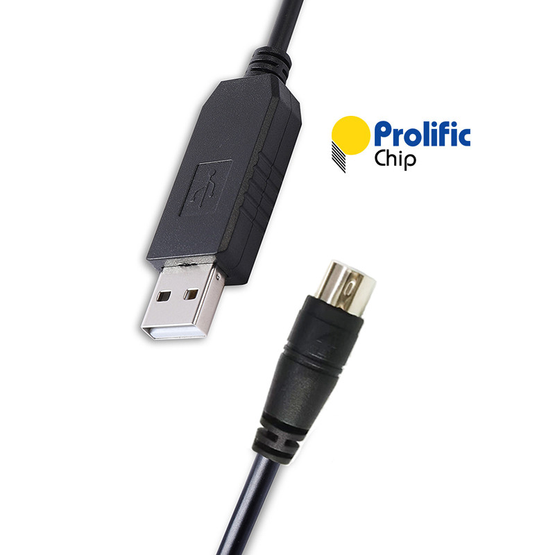 Jual Prolific PL2303 USB to Mini-DIN 8 Pin RS-232 Serial PC Link Cable ...