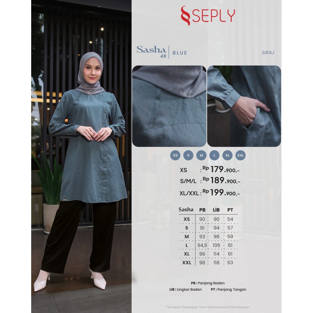 Jual Seply Tunik Wanita Terbaru Kekinian Sasha 48 | Shopee Indonesia