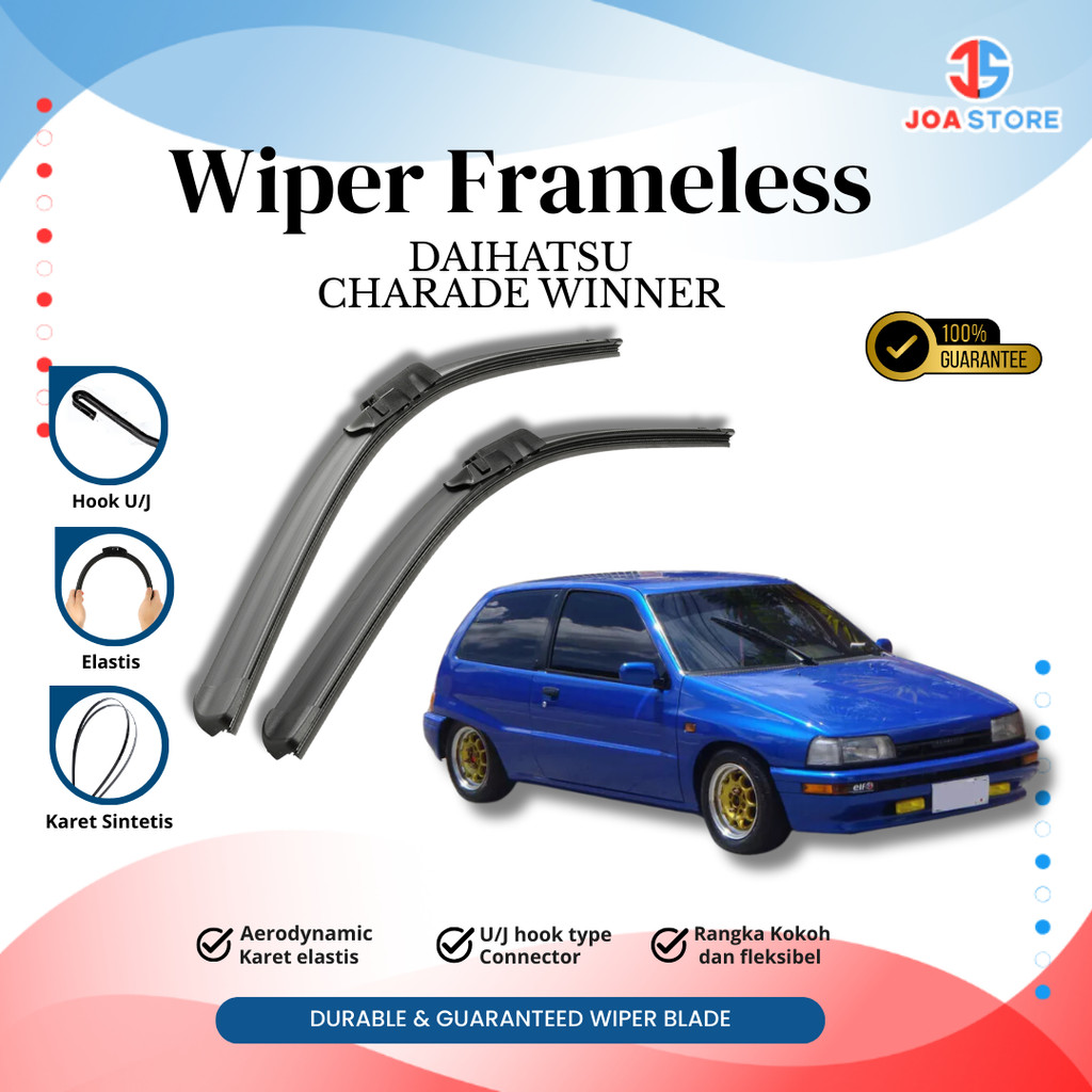 Jual Wiper Mobil Daihatsu Charade Winner Frameless Sapuan Kaca Mobil
