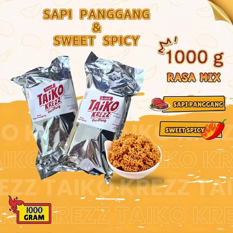 Jual COD Snack Taiko Krezz Camilan 500g 1000g kembung Halal Enak ...
