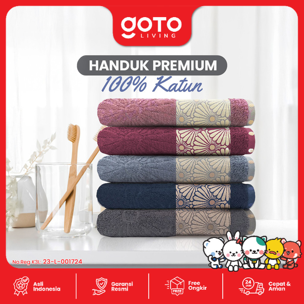 Jual Goto Luxebrez Bath Towel Handuk Mandi Lembut Halus Motif Dewasa ...