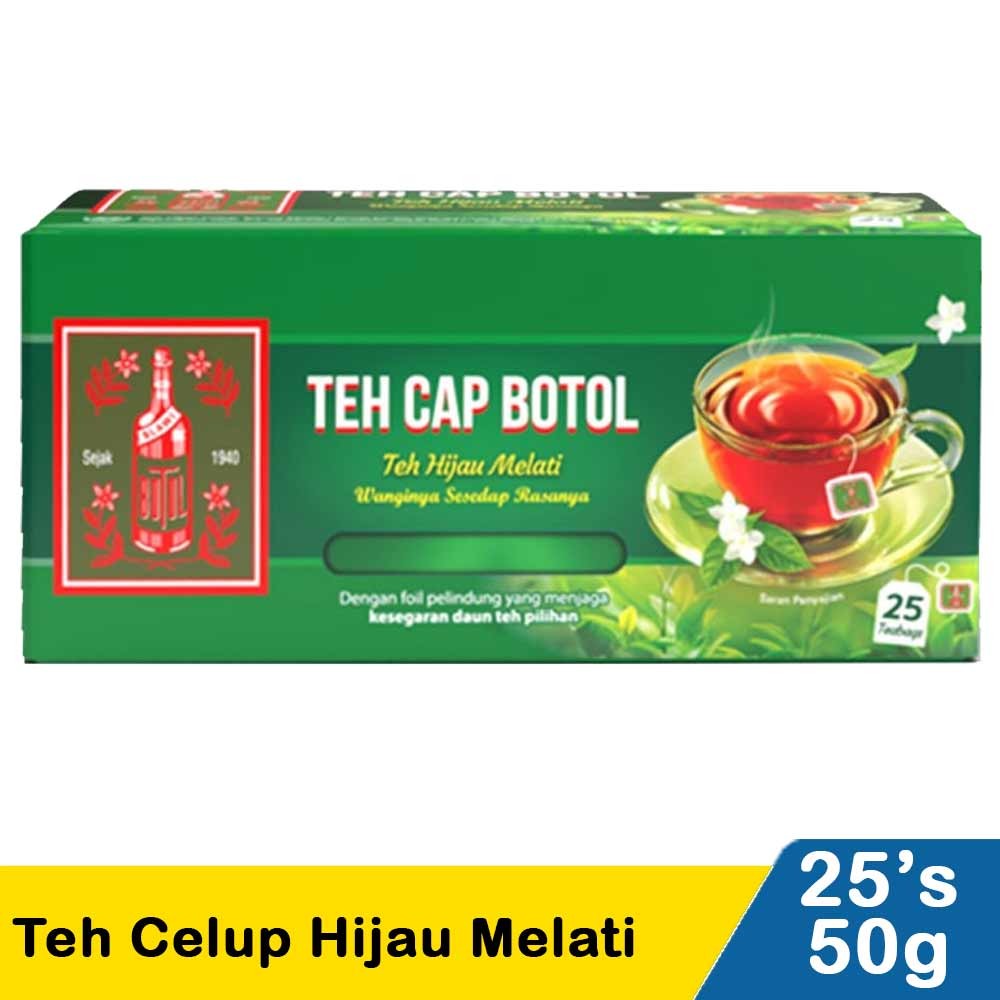 Jual CAP BOTOL TEH CELUP HIJAU MELATI 25x2g | Shopee Indonesia