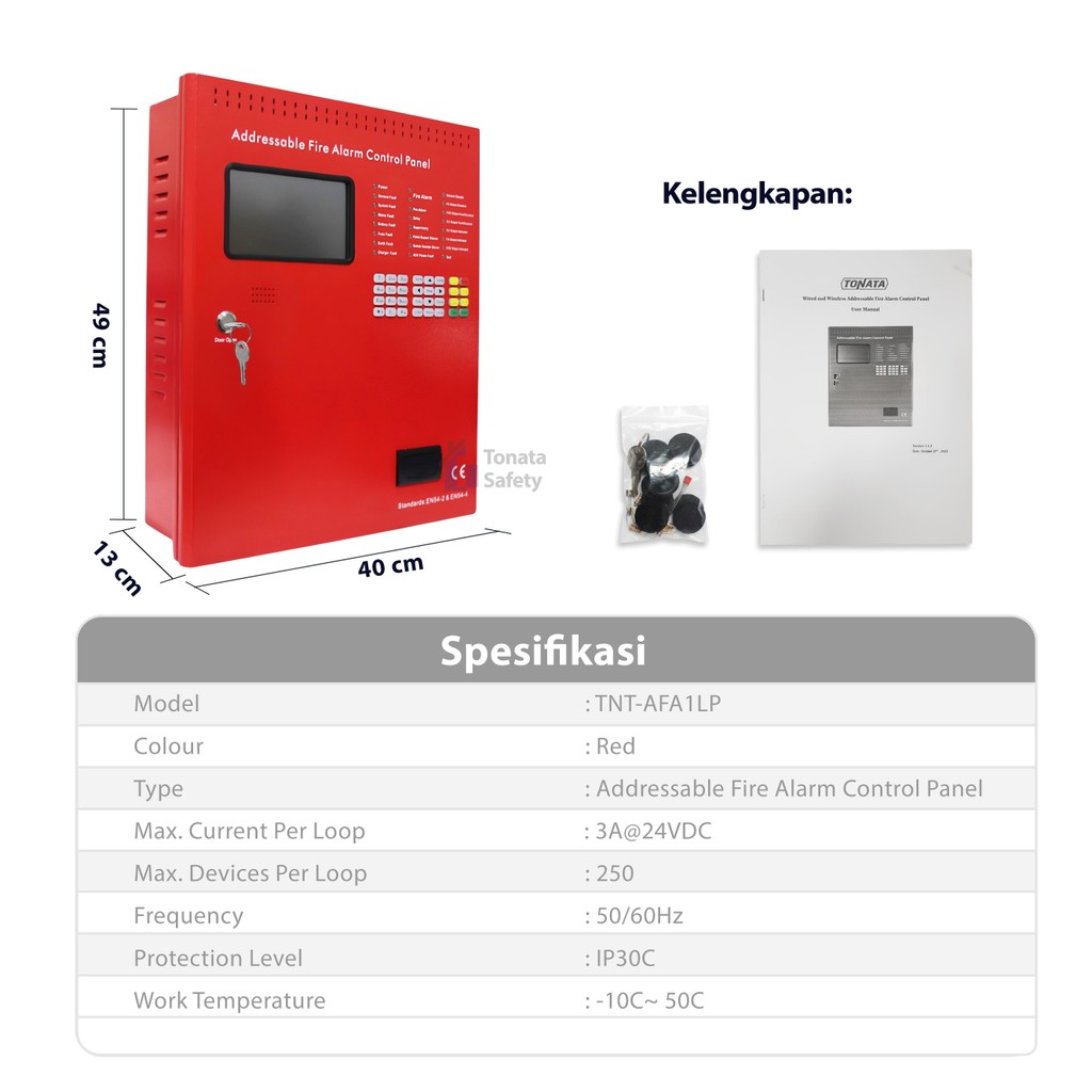 Jual Tonata Fire Alarm Control Panel Addressable Sistem Alarm Kebakaran ...