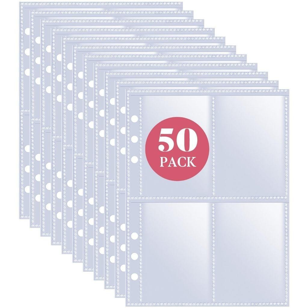 Jual 10/30/50pcs 400 Slots A5 6 Ring Binder Sleeves 2R 6R 2 Side Clear ...