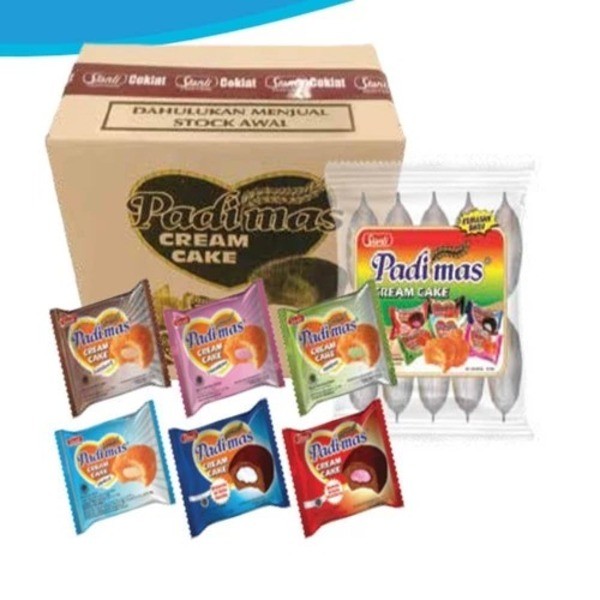 Jual SAG 1 Dus Padimas Cream Cake 10pack x 10 Pcs Roti Isian Cream ...