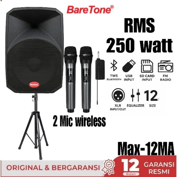 Jual Baretone max12ma speaker aktif 12 inch salon loudspeaker max 12ma ...