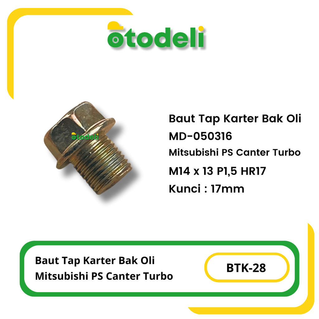 Jual Baut Tap Karter Bak Oli Mitsubishi PS Canter Turbo | Shopee Indonesia