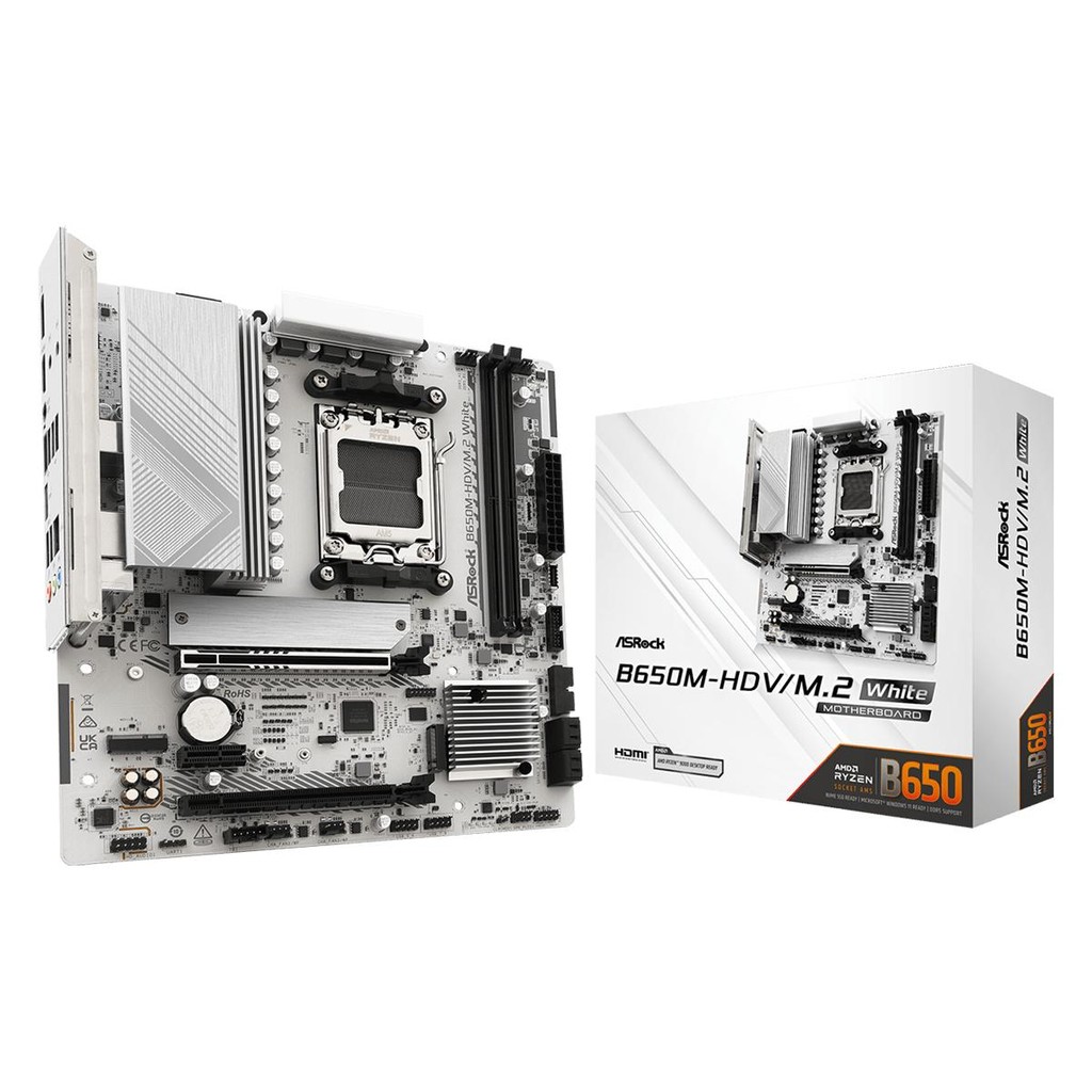 Jual ASRock B650M-HDV/M.2 White (AM5, AMD B650, DDR5) | Shopee Indonesia