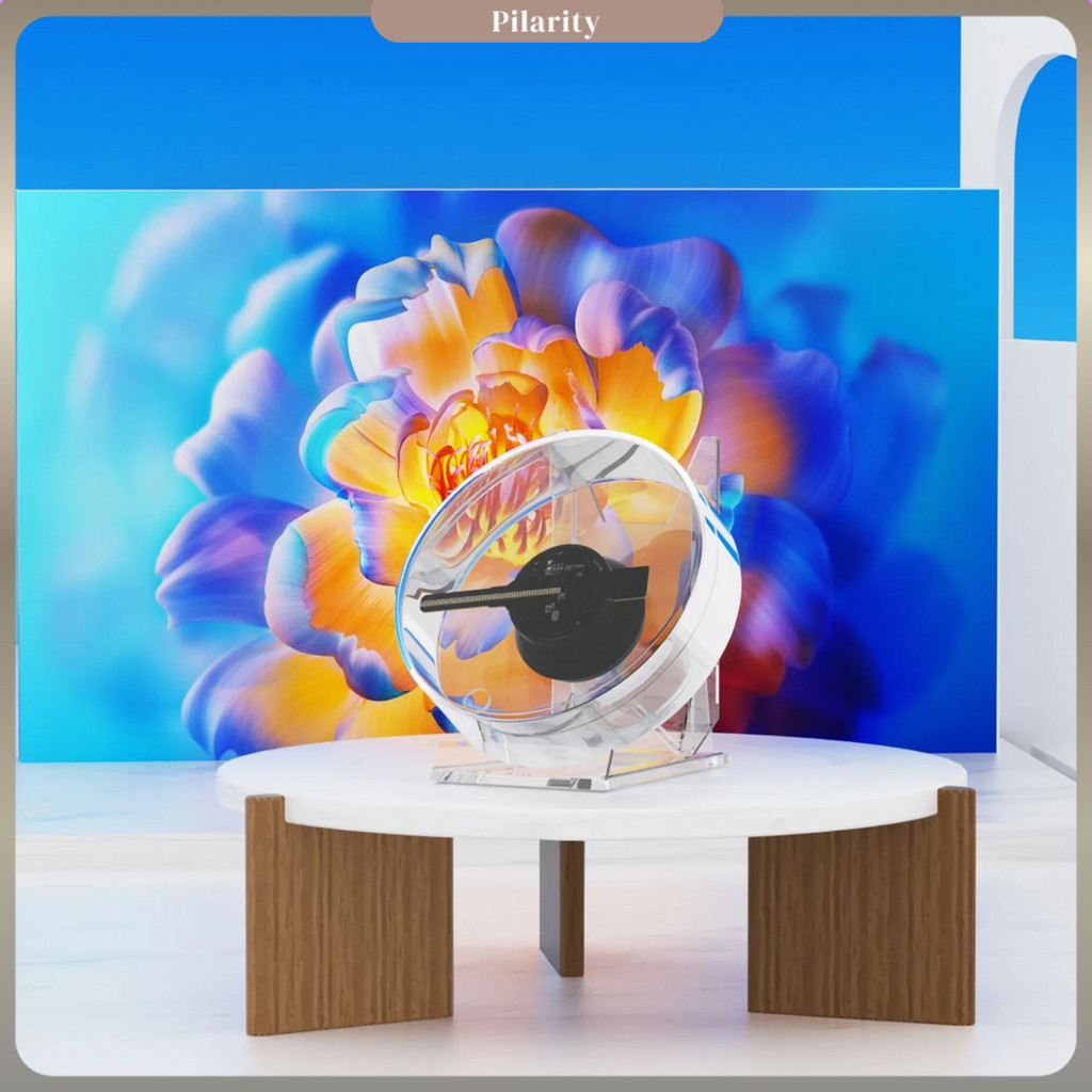 Jual FMA Mini 3D Holographic Projector Fan Desktop LED Built-in Audio ...