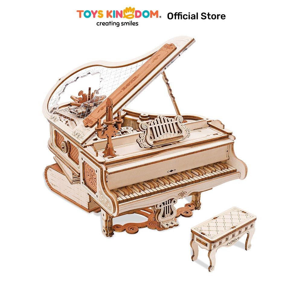 Jual Toys Kingdom Rolife Puzzle 3D Magic Piano Mechanical Music Box Set ...