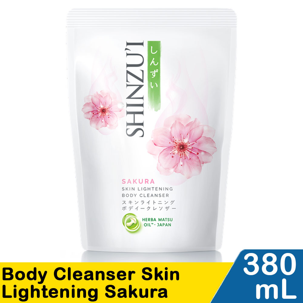 Jual SHINZU'I BODY CLEANSER SKIN LIGHTENING SAKURA 400/380mL | Shopee ...