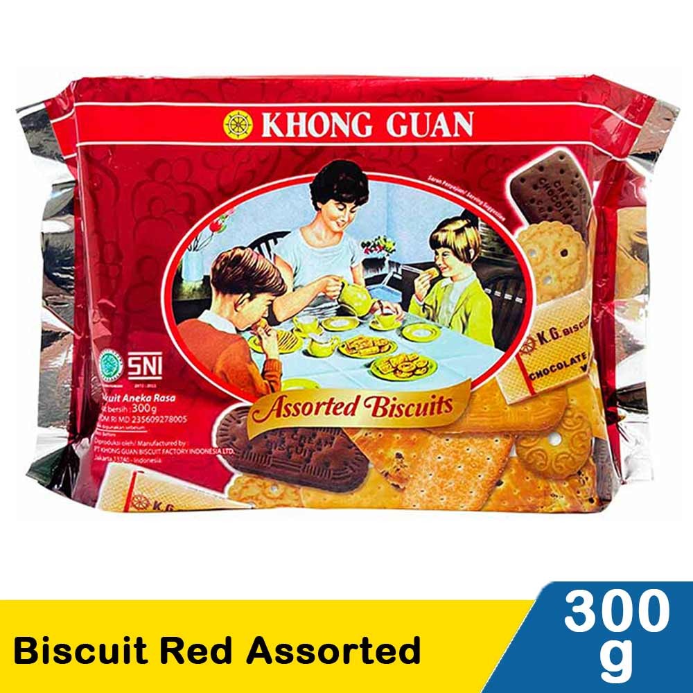 Jual KHONG GUAN BISCUIT RED ASSORTED 300g | Shopee Indonesia