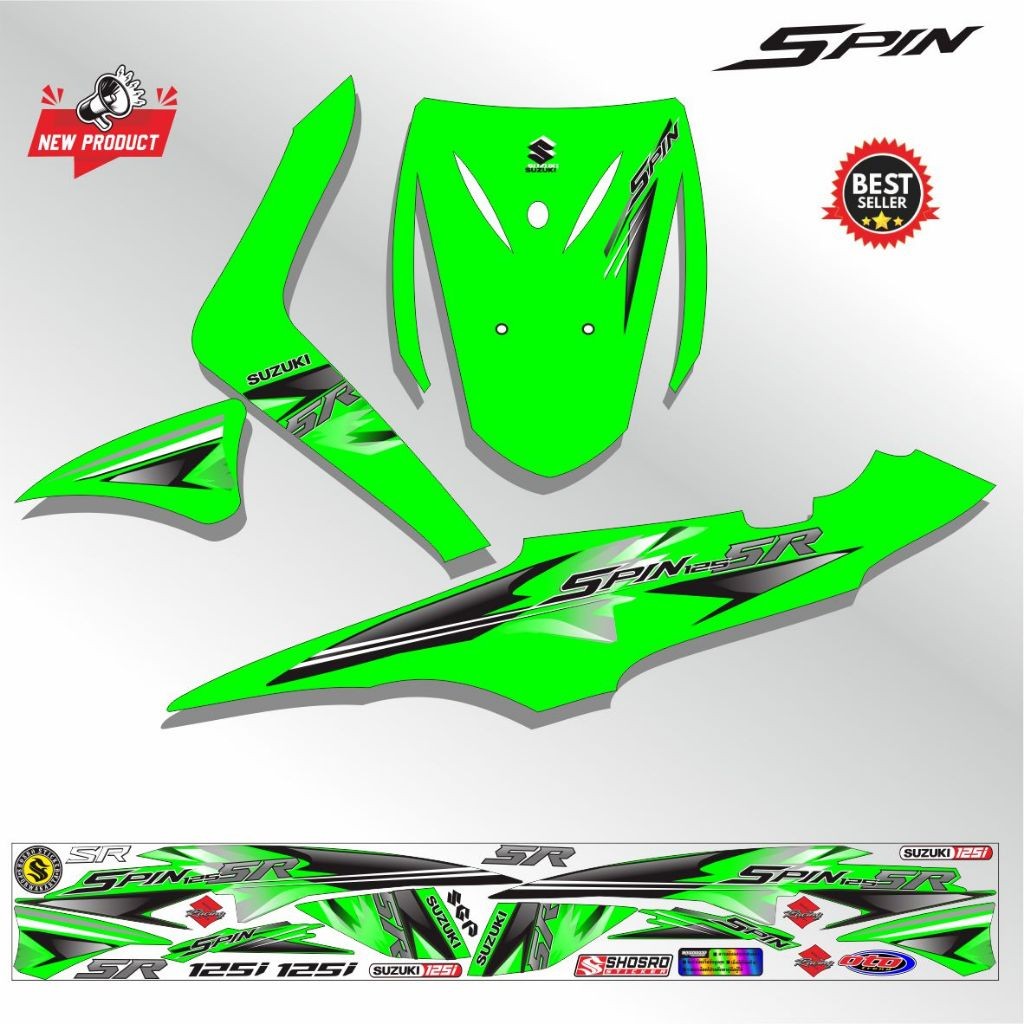 Jual VARIASI KEREN STRIPING SPIN STIKER VARIASI POLET MOTOR SIZUKI SPIN ...