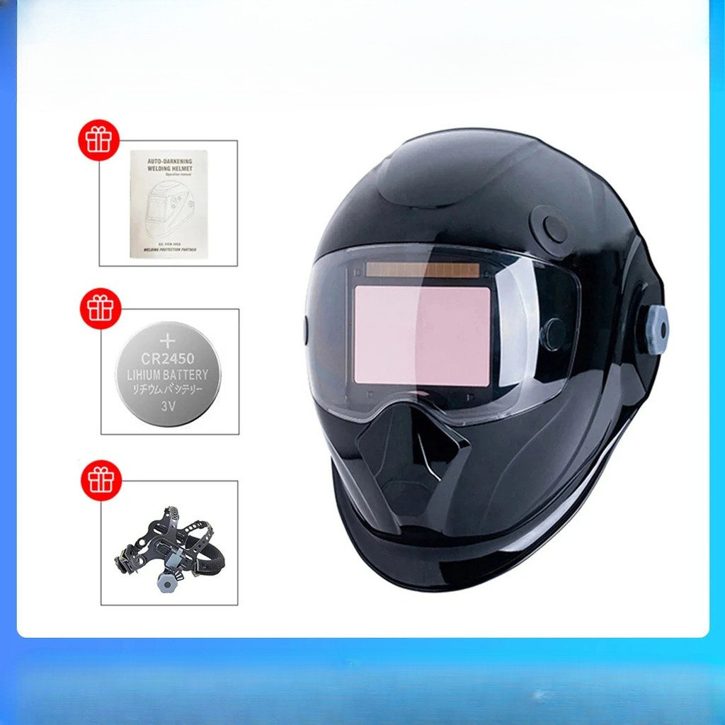 Jual 4 Sensor Soldering Welding Mask Large View Auto Darkening Solar ...