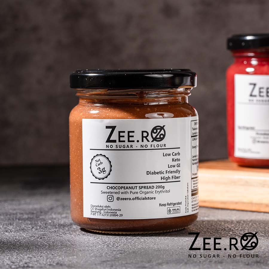 Jual Zeero Choco Peanut Spread , No Sugar, Natural, No Preservative ...