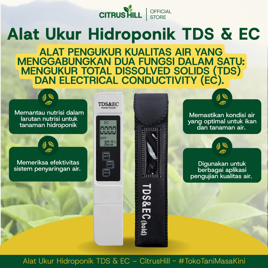 Jual Alat Ukur Hidroponik - TDS & EC meter Alat Pengukur Kualitas Air ...