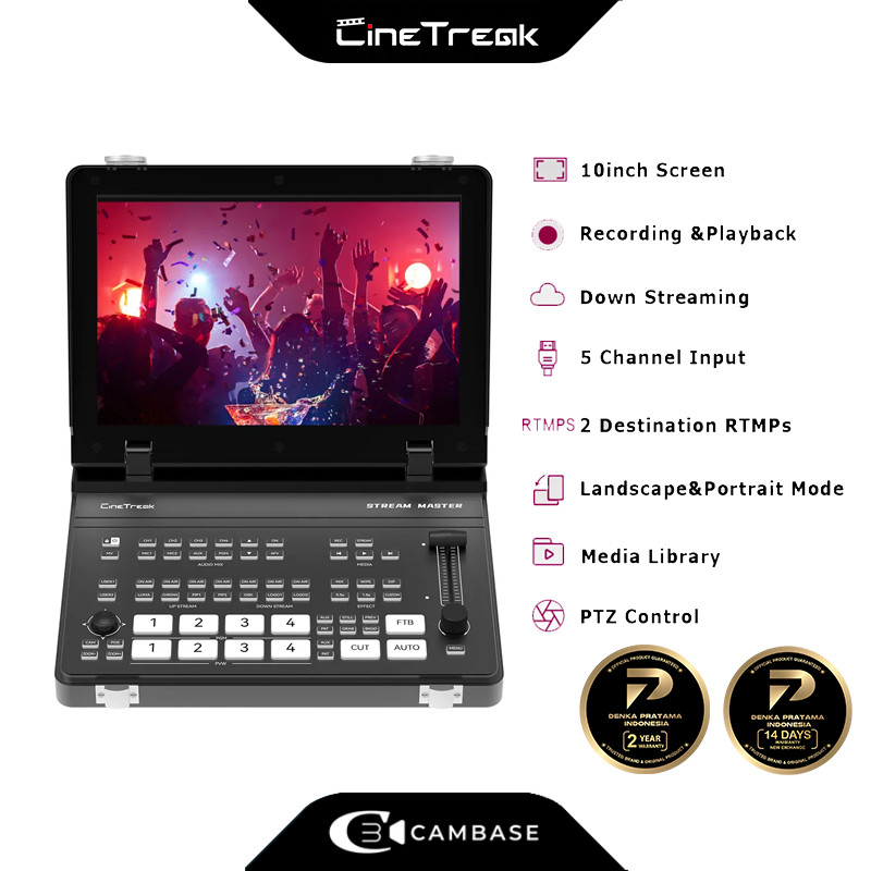 Jual Cinetreak Stream Master Video Switcher RTMPS with 10 inch Monitor ...