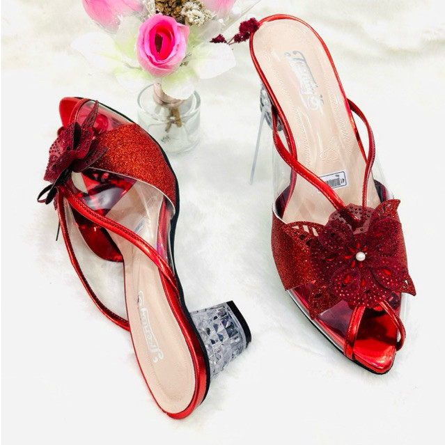 Jual ABRISD Sepatu sandal heels princess cinderella Ra-04 hak kaca Size ...