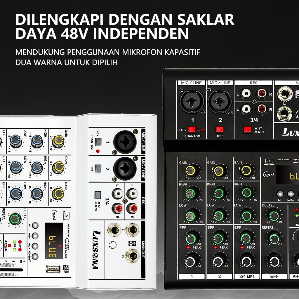 Jual LUXSONA profesional Mixer 4 chanel/99DSP mixer audio/ 6 chanel ...