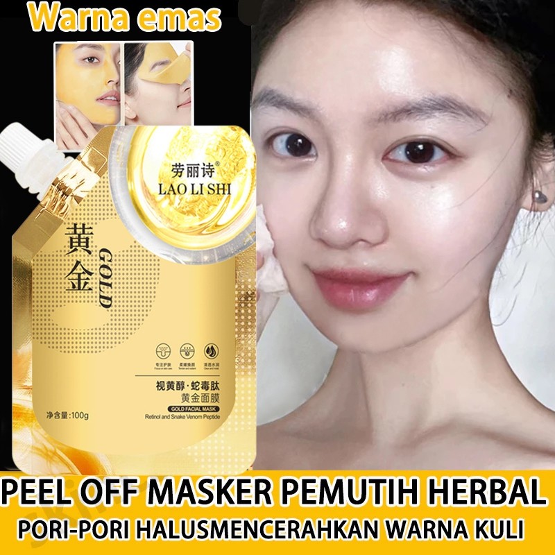 Jual 100g Retinol Snake Venom Gold Mask Gold Peel Off Masker Anti Aging ...