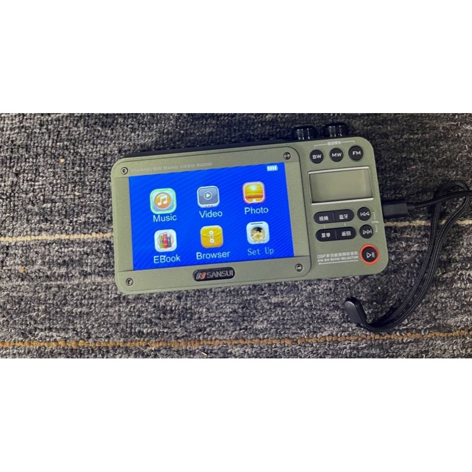 Jual SANSUI F50 4.3-Inch HD FM/MW/SW Radio Plug-in Card Music Video ...