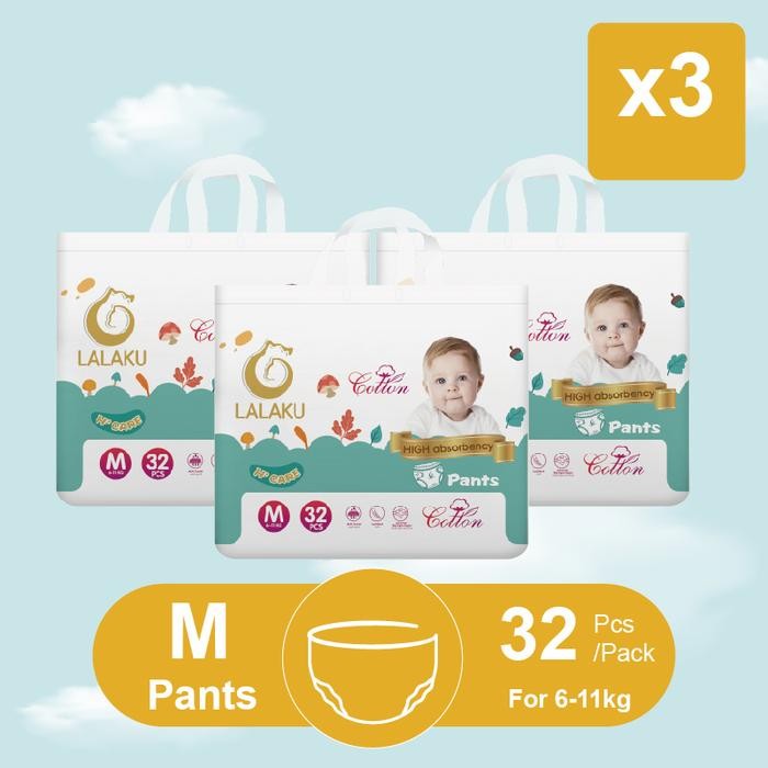 Jual [3pack H²]LALAKU Popok Bayi H² Care Pants - Popok Tipis Anti Bocor ...