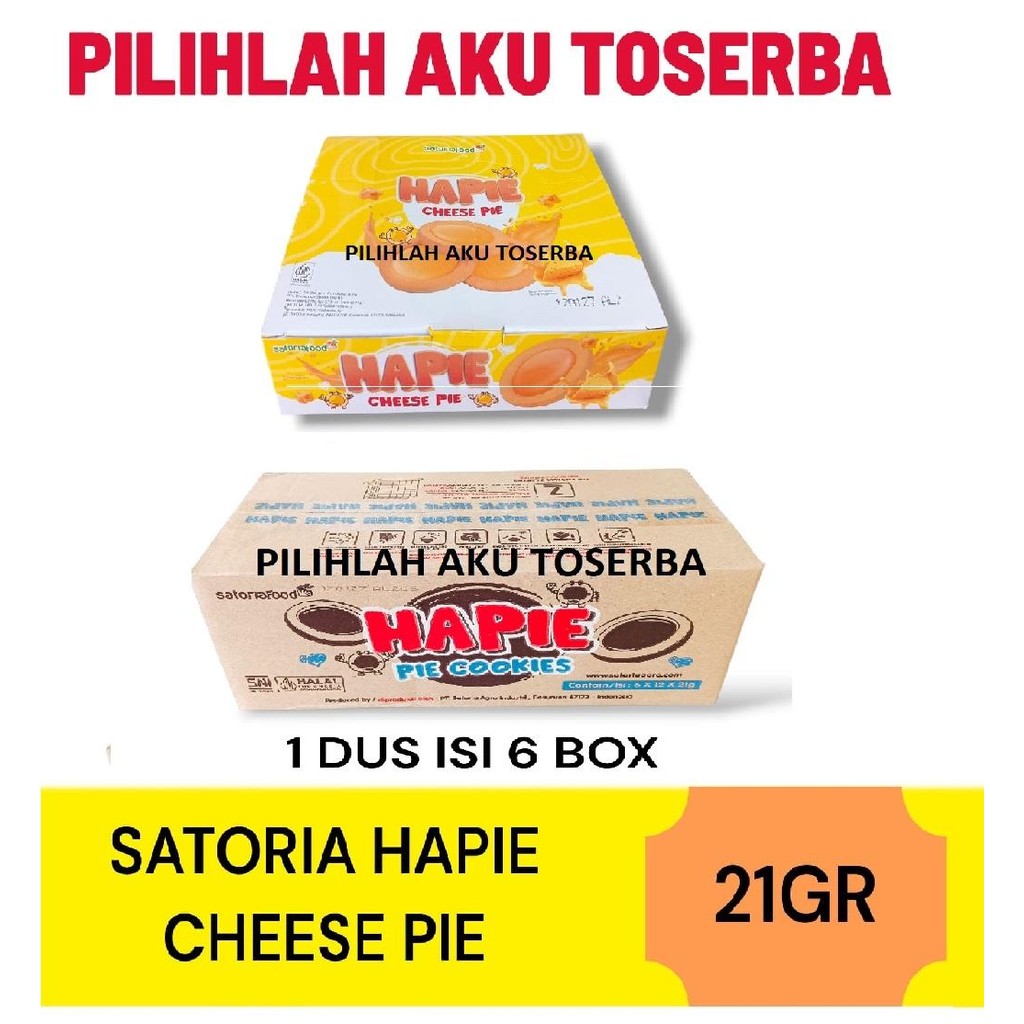 Jual Biskuit Satoria Hapie CHEESE Pie - ( HARGA 1 DUS ) | Shopee Indonesia