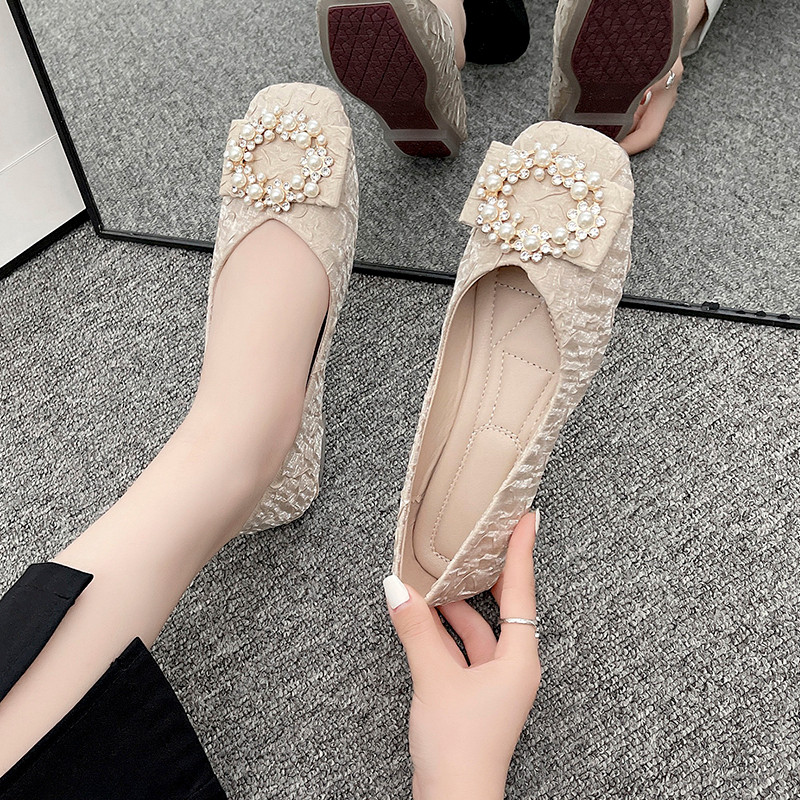Jual Meirong sepatu flat shoes putih korean style wanita import empuk ...
