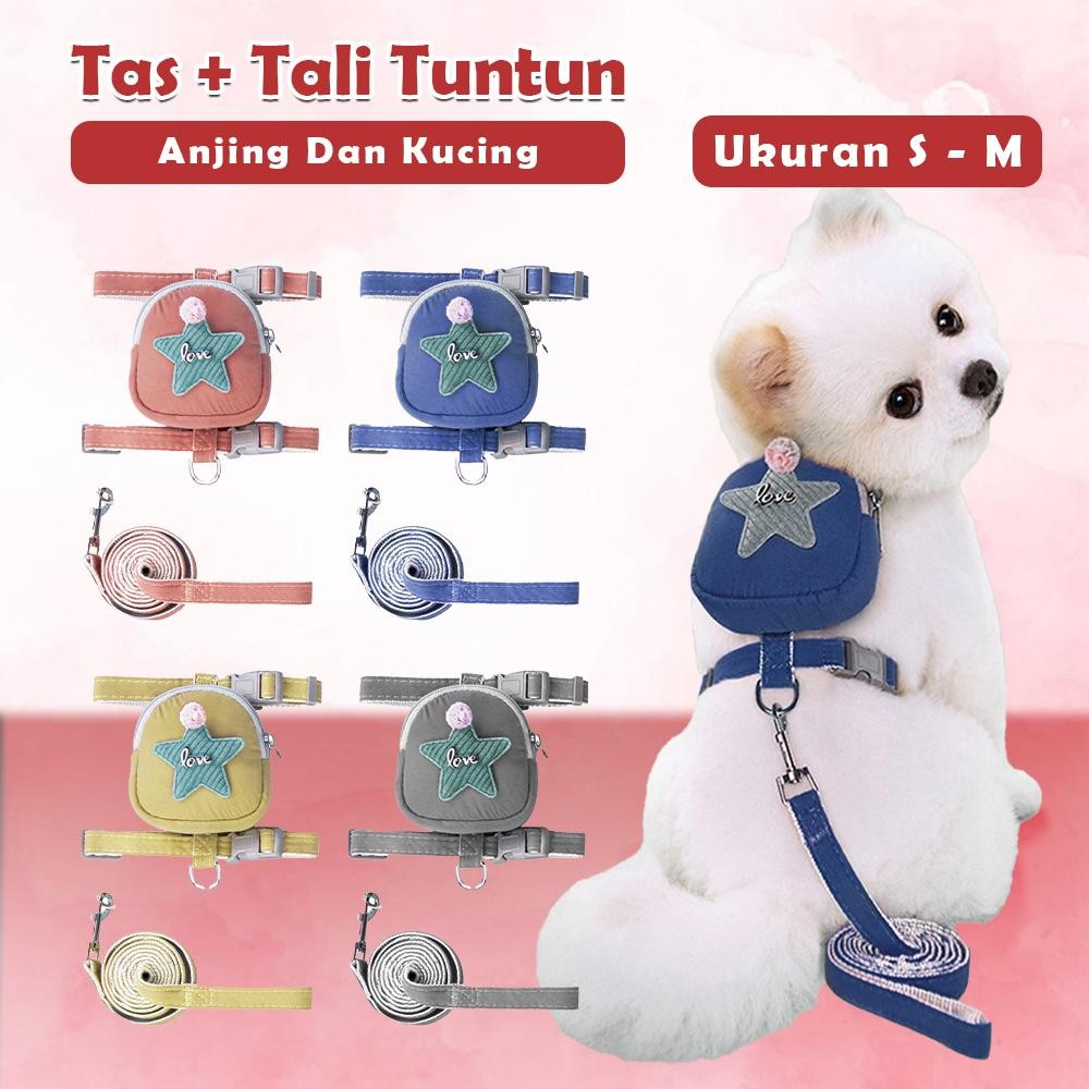 Jual Harness Kucing Anjing Kecil Tali Tuntun Hewan Peliharaan Rompi Cat ...