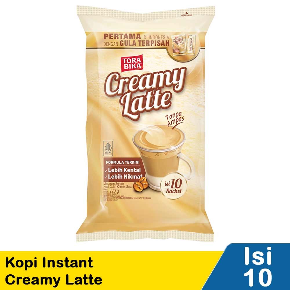 Jual TORABIKA KOPI INSTANT CREAMY LATTE 10x22/20g | Shopee Indonesia
