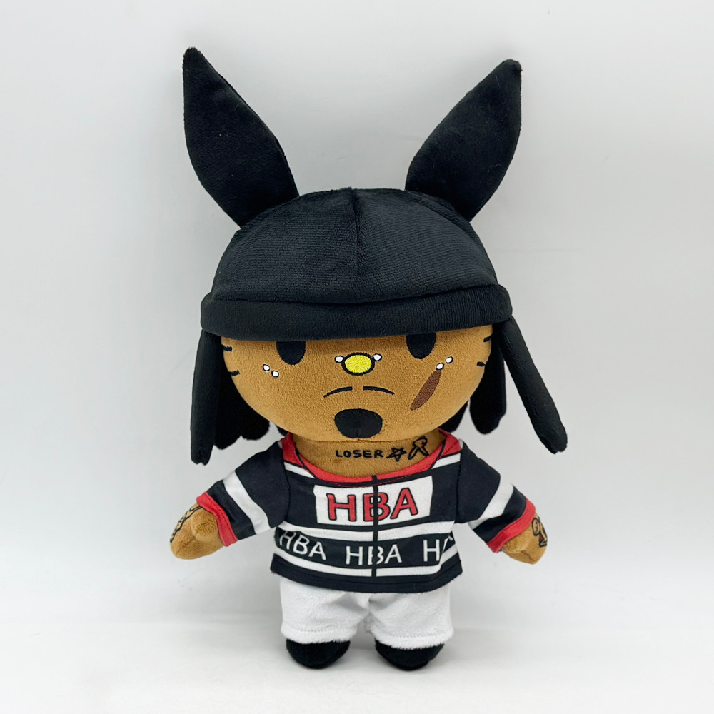 Jual Playboi Carti Hello Kitty With Black Rabbit Hat Plush Doll Figure ...