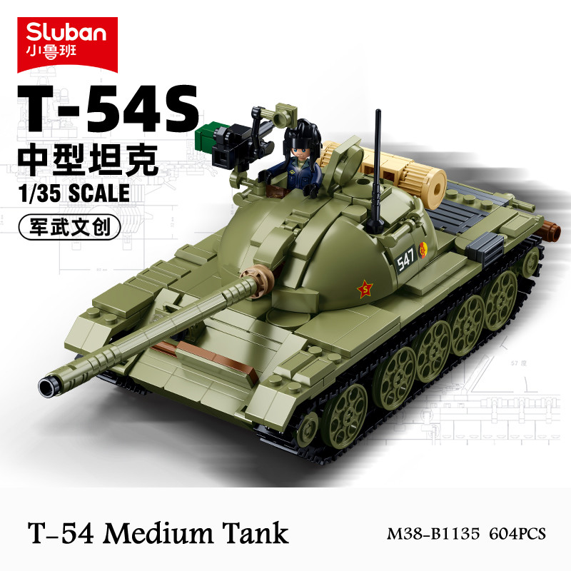 Jual Sluban New WW2 Military 3 IN 1 The T-54S T-55A T-69S Meum Tank ...