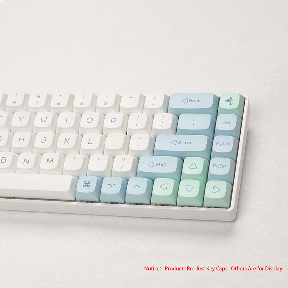 Jual 135 keys Ice Crystal Mint Keycaps Profile XDA PBT Dye-Sub Key Cap ...