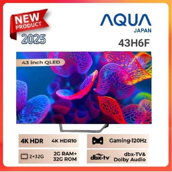 Jual AQUA ELEKTRONIK 43H6F 4K QLED GOOGLE TV BEZEL LESS 43 INCH 43H5F 4K HDR -Dolby Audio ...