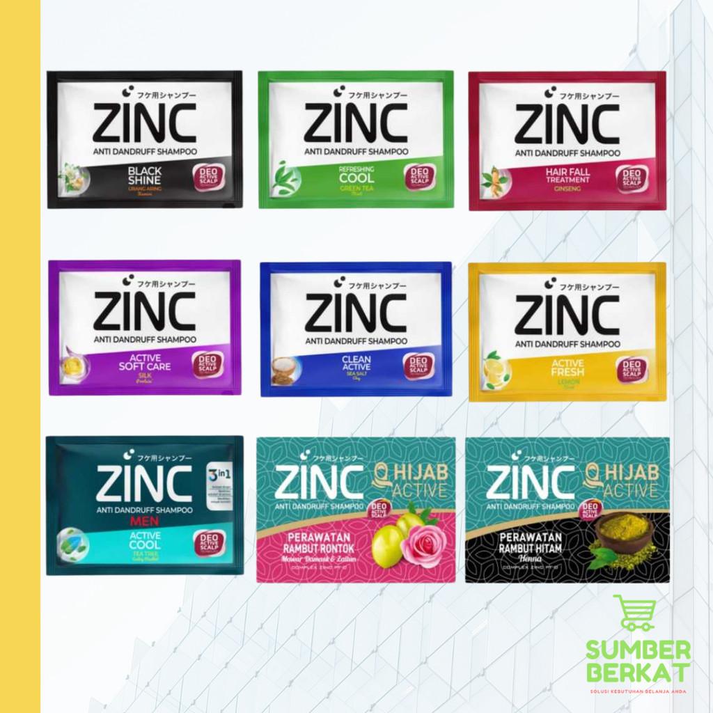 Jual SAMPO ZINC SACHET 1 RENCENG ISI 12 9ML | Shopee Indonesia