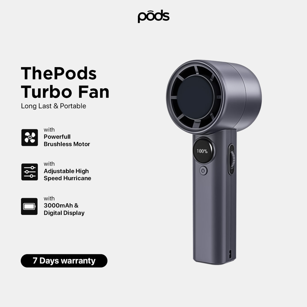 Jual ThePods Turbo Mini Fan Kipas Mini Portable High Speed Digital ...